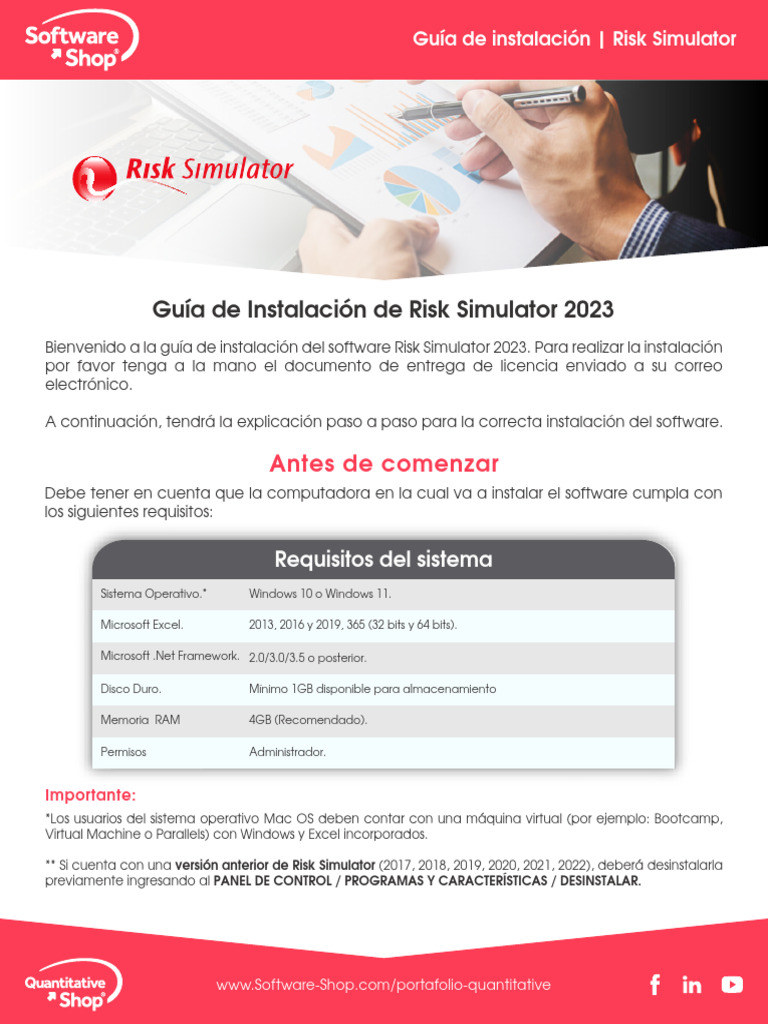 Guía Instalación Risk Simulator (RS) 2023 Cloud | PDF | Microsoft | Ventana (informática)