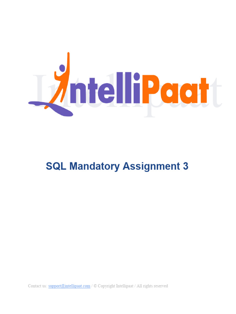 SQL Mandatory Assignment 3 2 | PDF | Business | Finance & Money Management