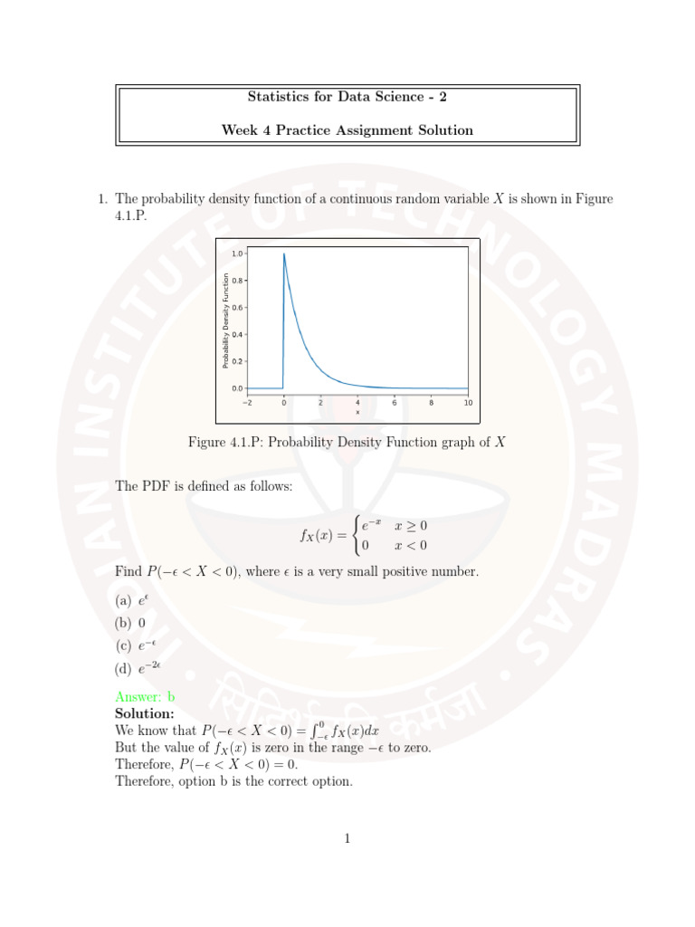W4PS | PDF | Probability Density Function | Statistical Models