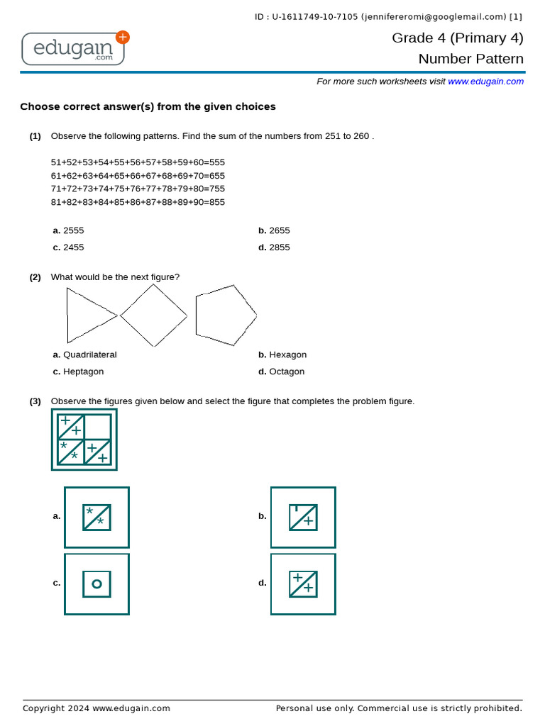 Number pattern | Download Free PDF | Euclidean Plane Geometry