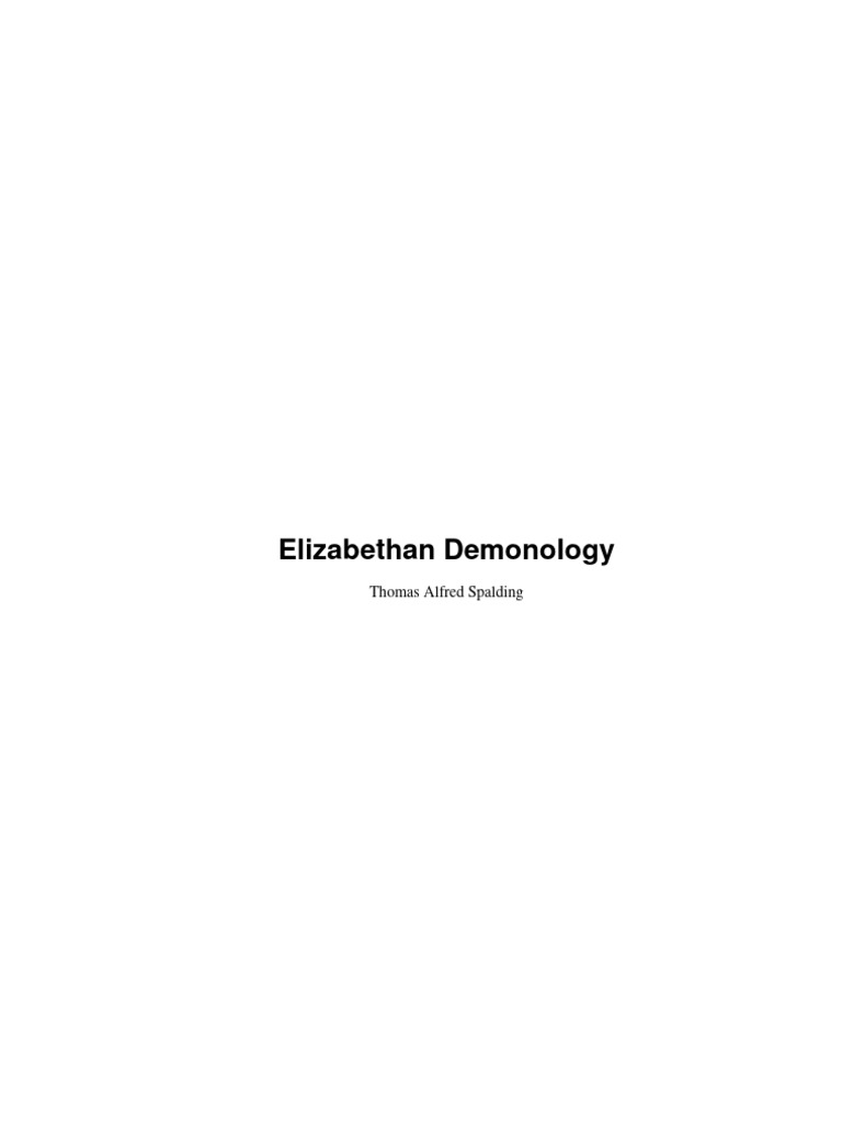 Elizabethian Demonology | PDF | Polytheism | Deities