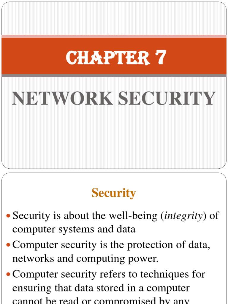 Chapter 7. Network Security | PDF | Malware | Computer Virus
