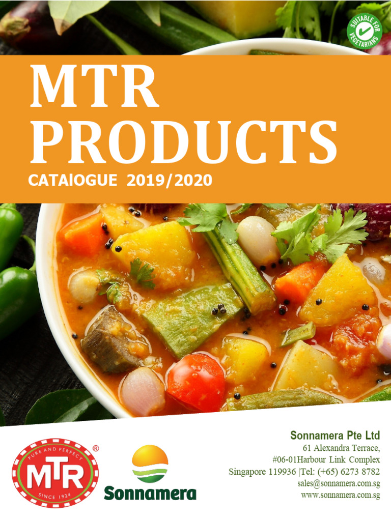 SM - MTR Product Catalogue | PDF | Curry | Pickling