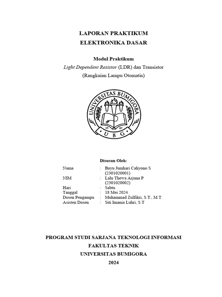 Laporan Praktikum LDR dan Transistor | PDF