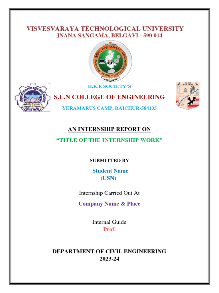 Internship Format Pdf Engineering
