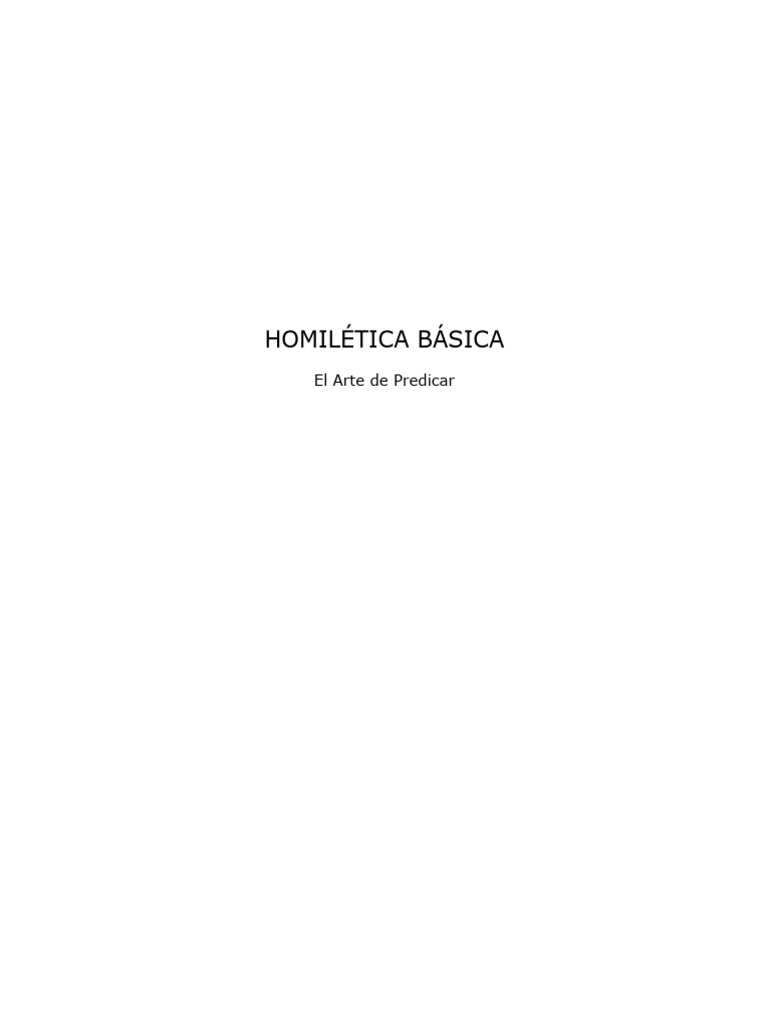 FOLLETO HOMILETICA 68 | Descargar gratis PDF | Sermón | Homilética