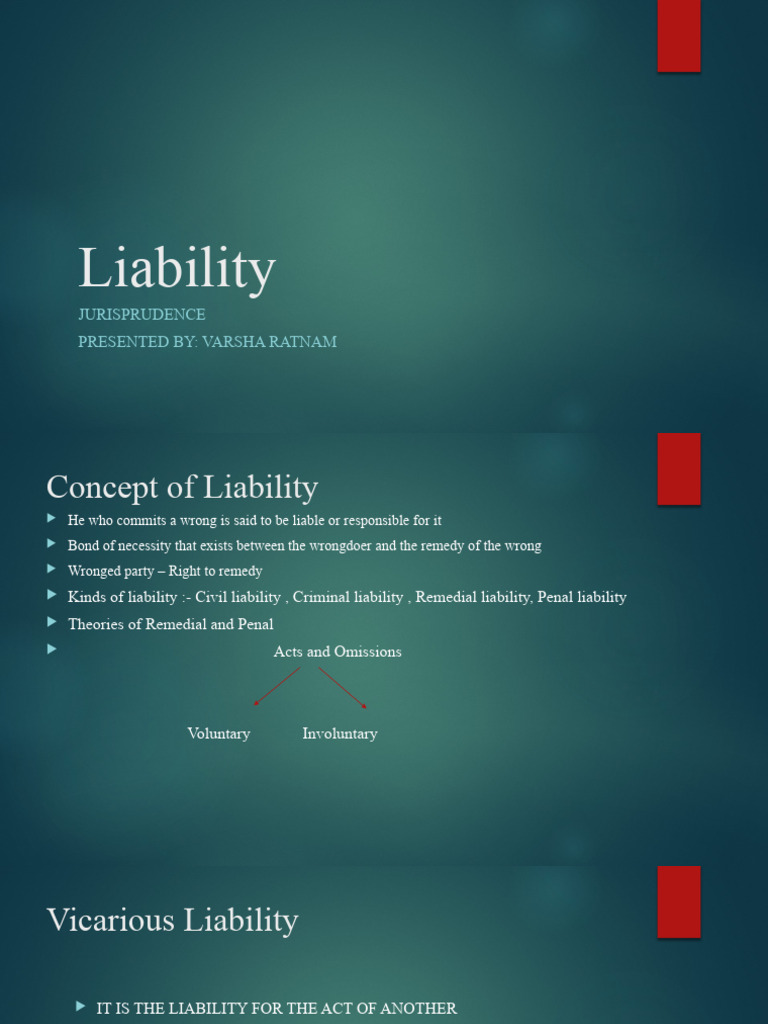 Understanding Liability Concepts and Types | PDF | Legal Liability ...