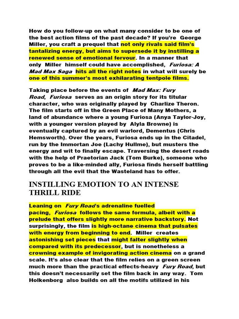 Movie review English | PDF