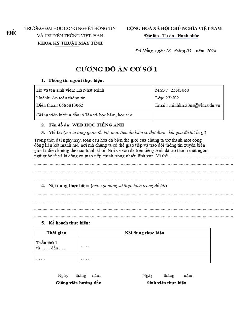 KHMT de Cuong Do An Template | PDF