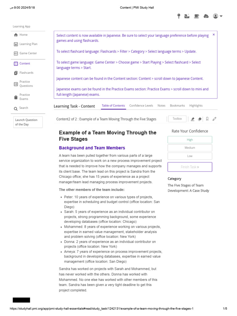 Example of A Team Moving Through The Five Stages | PDF | Human ...