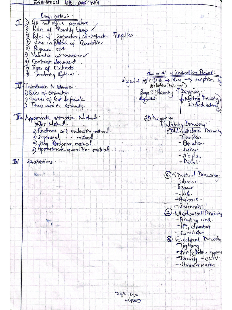 Estimation and Costing 01 | PDF