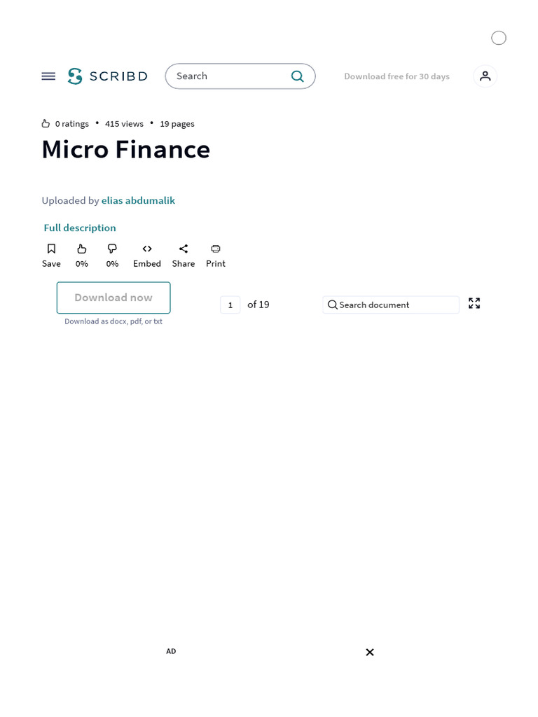 Micro Finance - PDF | PDF | Scribd | World Wide Web
