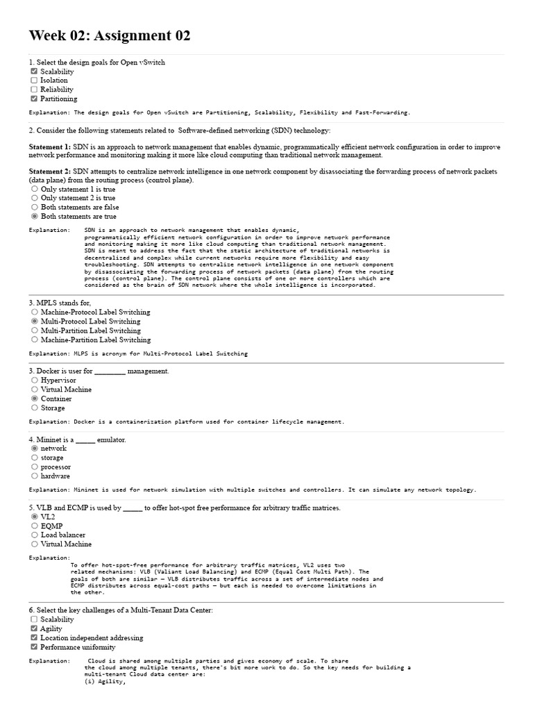 Solution Cs09 Week 02 Assignment 02 | Download Free PDF | Computer Network | Information And ...