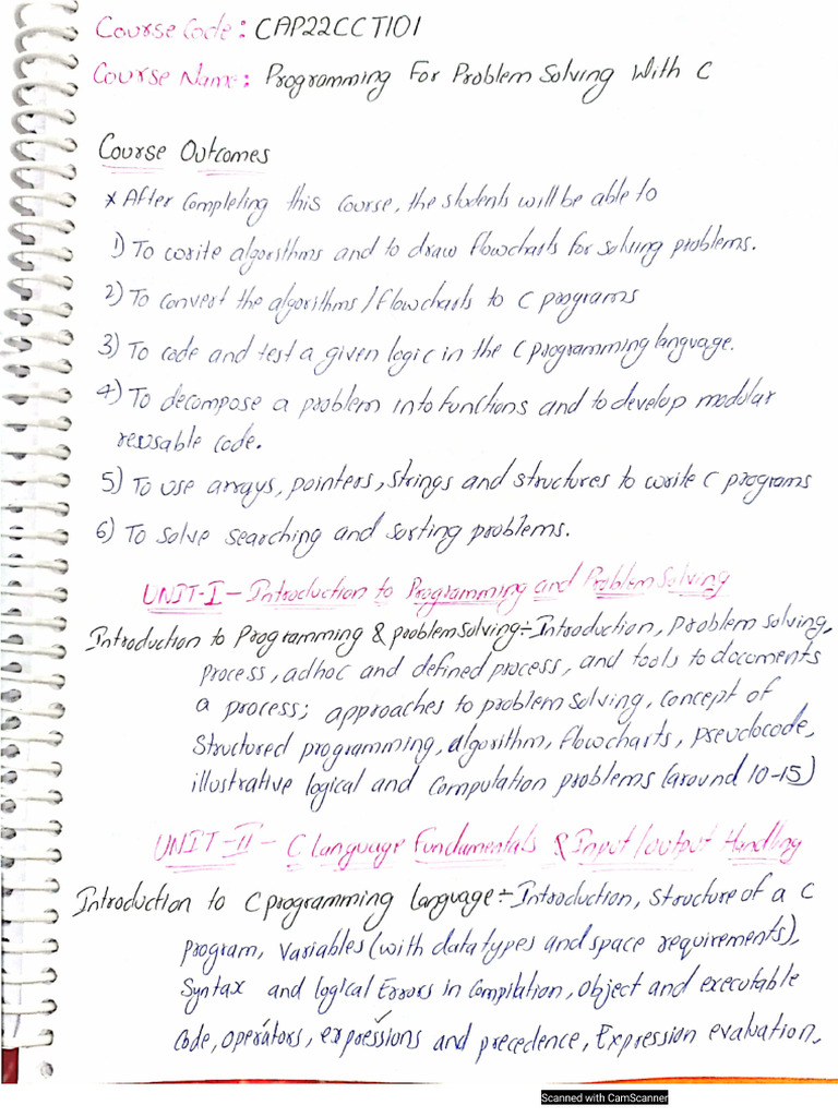 CP Unit - 1 Notes | PDF