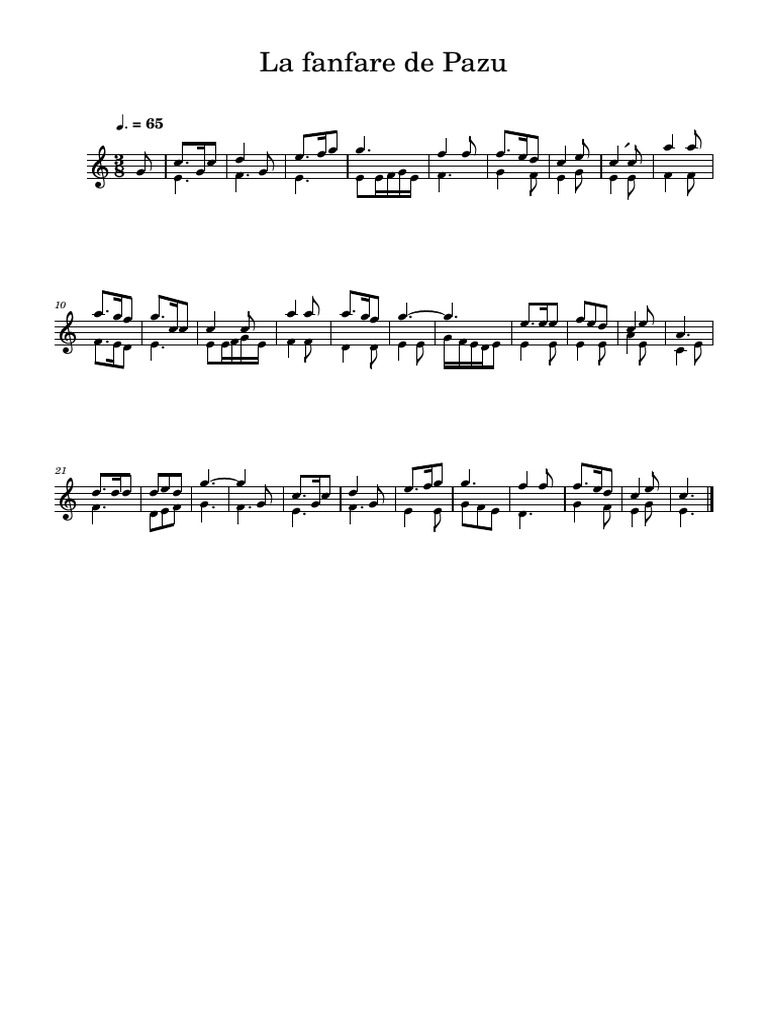 Pazu's Fanfare Sheet Music | PDF