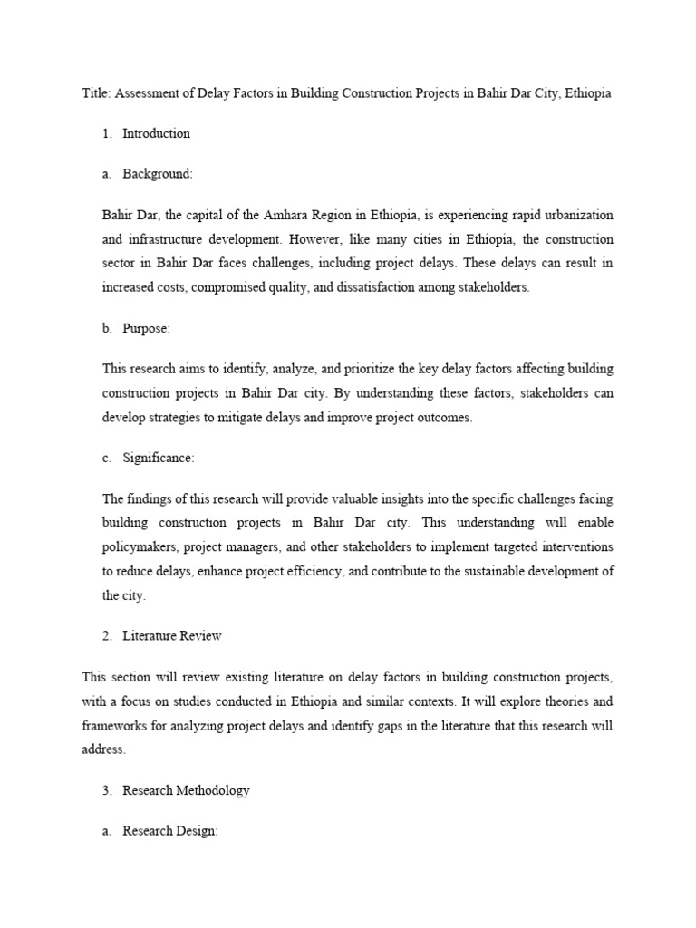 Gashaw Research Proposal 1 | PDF | Survey Methodology | Methodology
