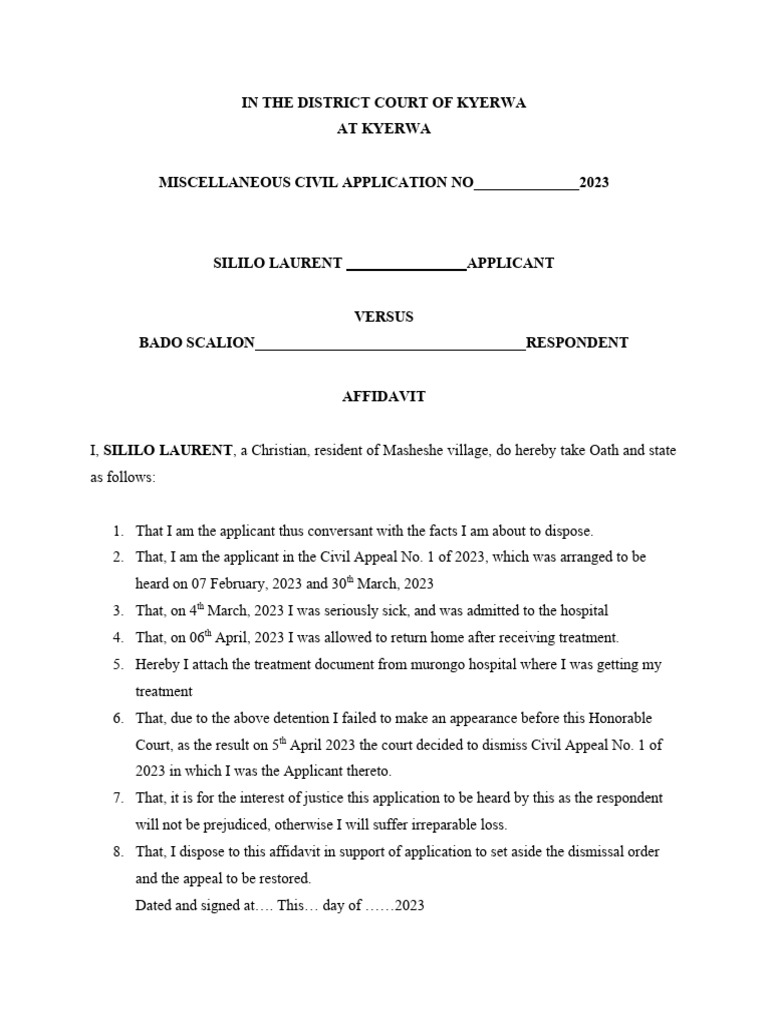 AFFIDAVIT | PDF | Affidavit | Justice