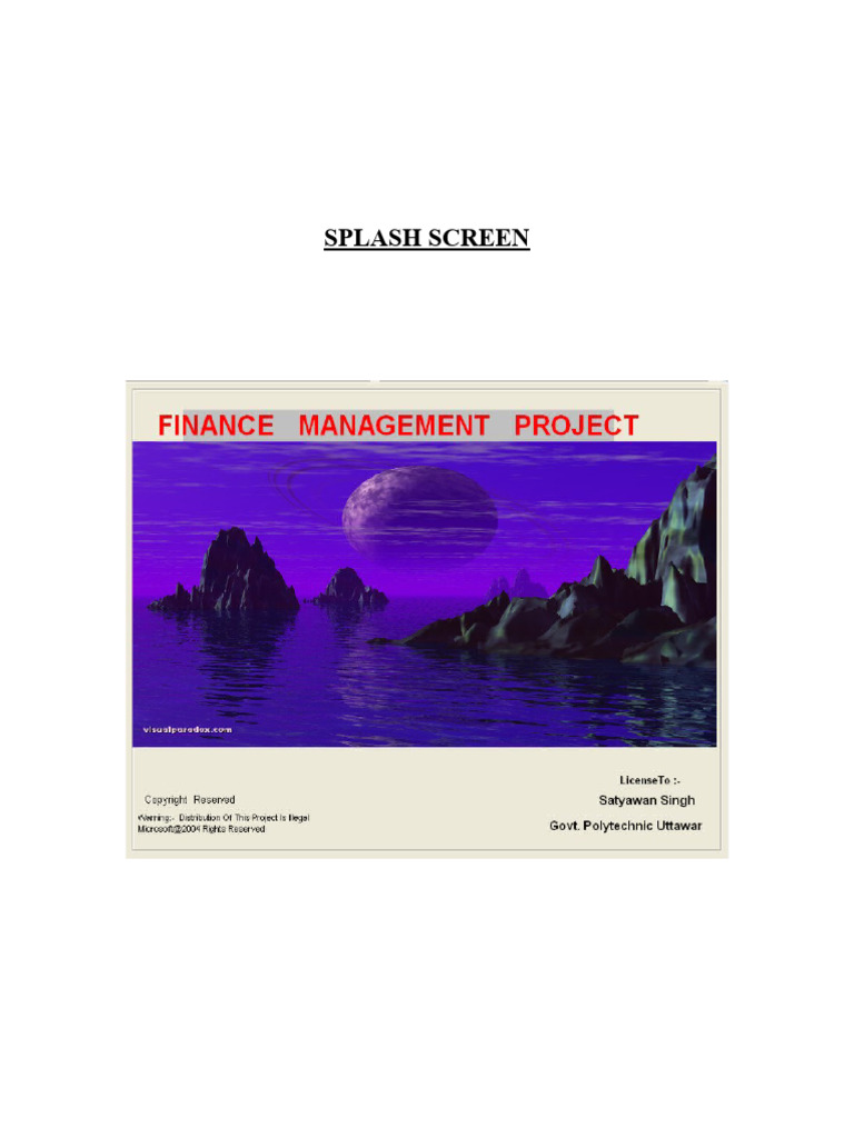 Project Finance Management System | PDF | Feasibility Study | Computing