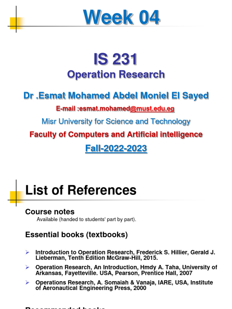 0 W4 Linear Programming Fall 2022 Part 2 | PDF | Mathematical Optimization | Linear Programming