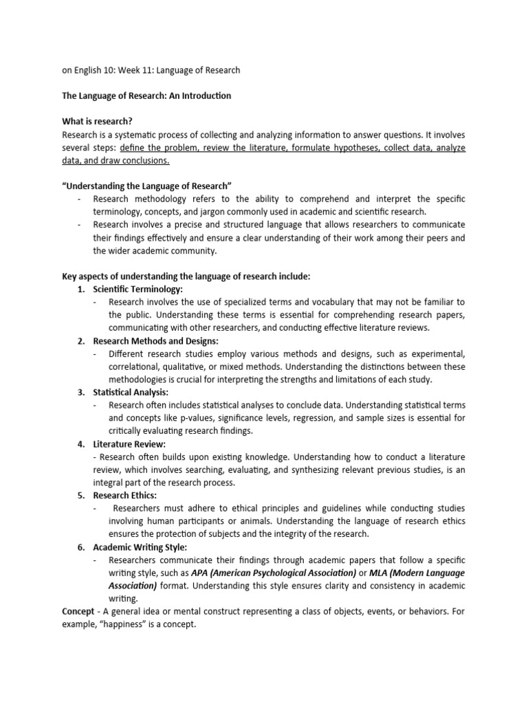 English 10 Week 11 Facts Sheets | PDF | Methodology | Statistics
