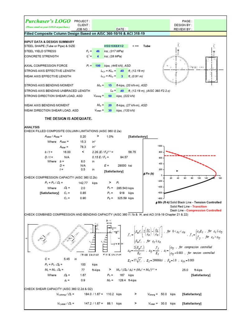 Filled Composite Column | PDF | Mechanical Engineering | Building ...