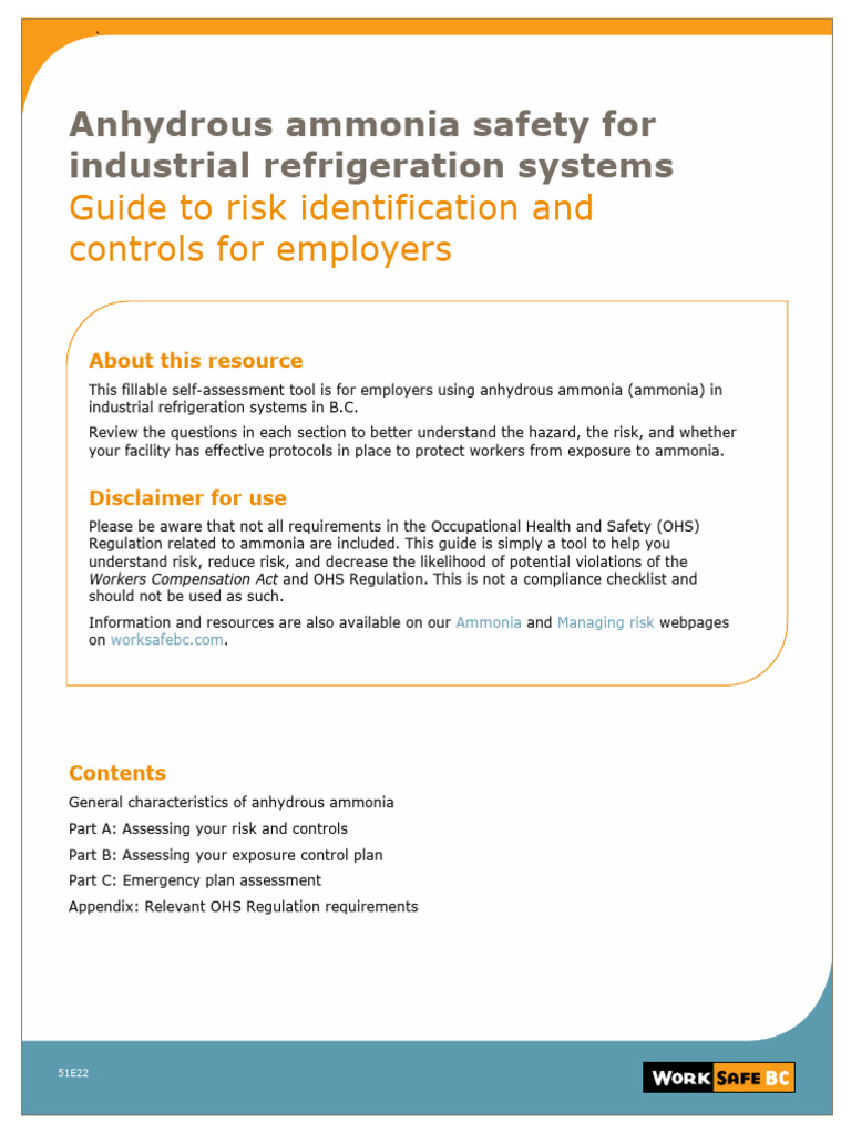 ammonia refigration chrcklist | PDF | Emergency | Emergency Management
