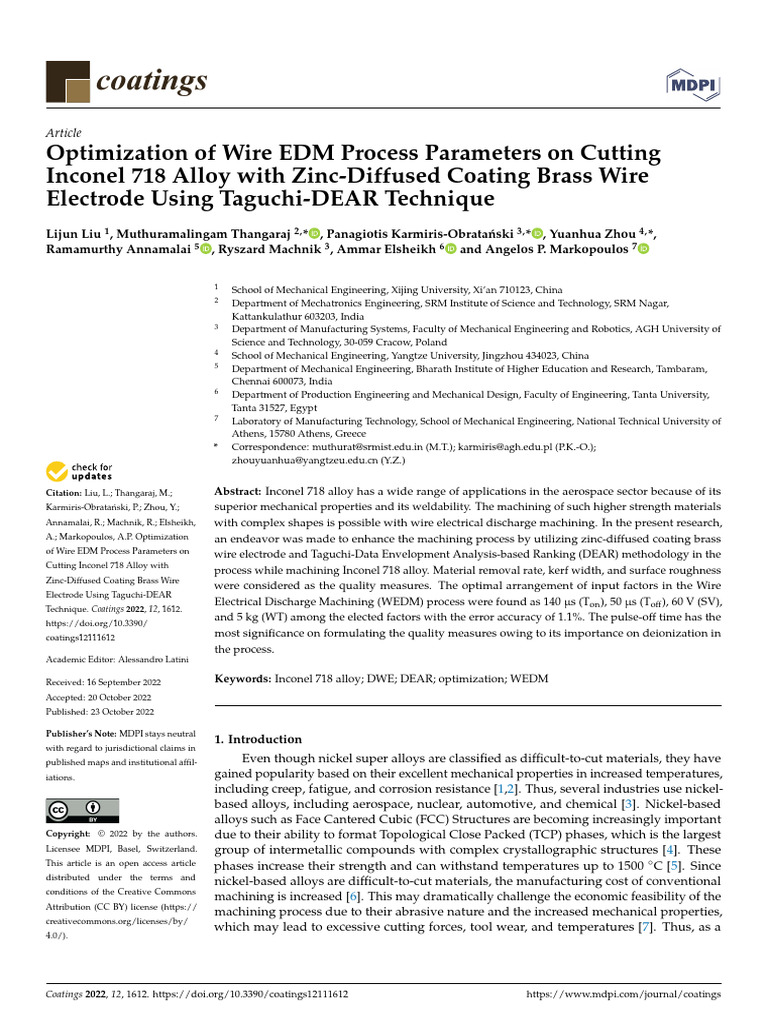 Coatings | PDF | Metals | Applied And Interdisciplinary Physics