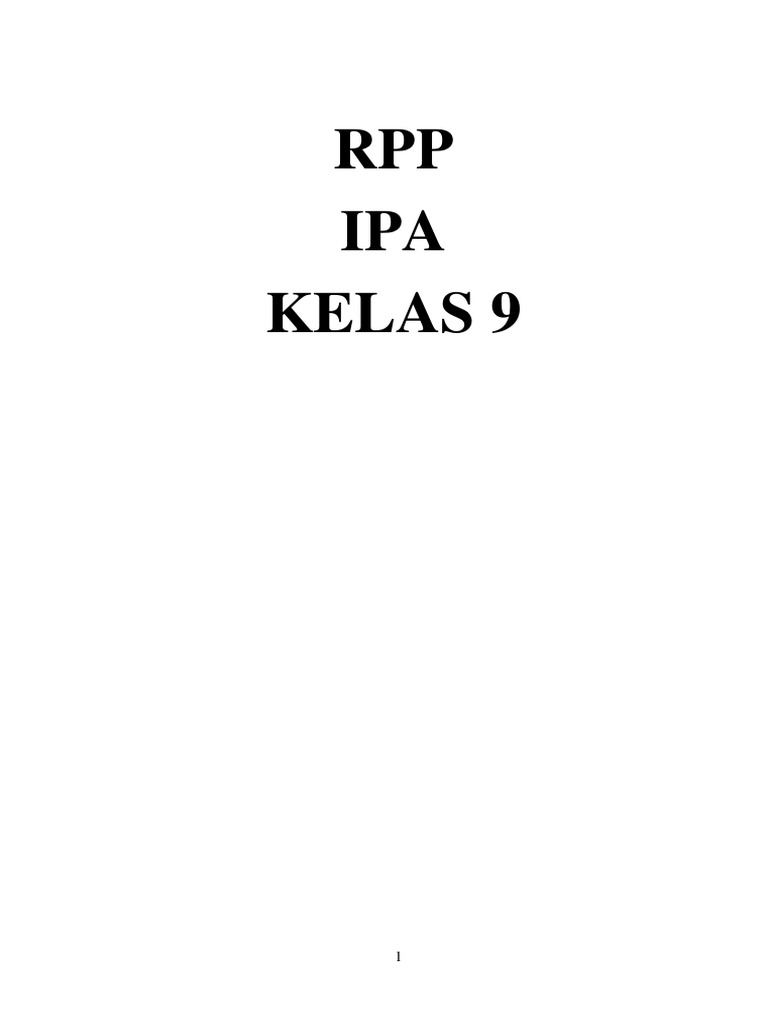 RPP Ipa Kelas 9 (Bioteknologi & Senyawa Penyusun) | PDF | Sains & Matematika | Komputer