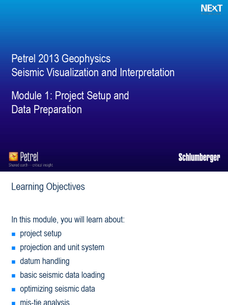 Petrel 2013 Geophysics Module 1-2 Project Setup and Data Preparation ...