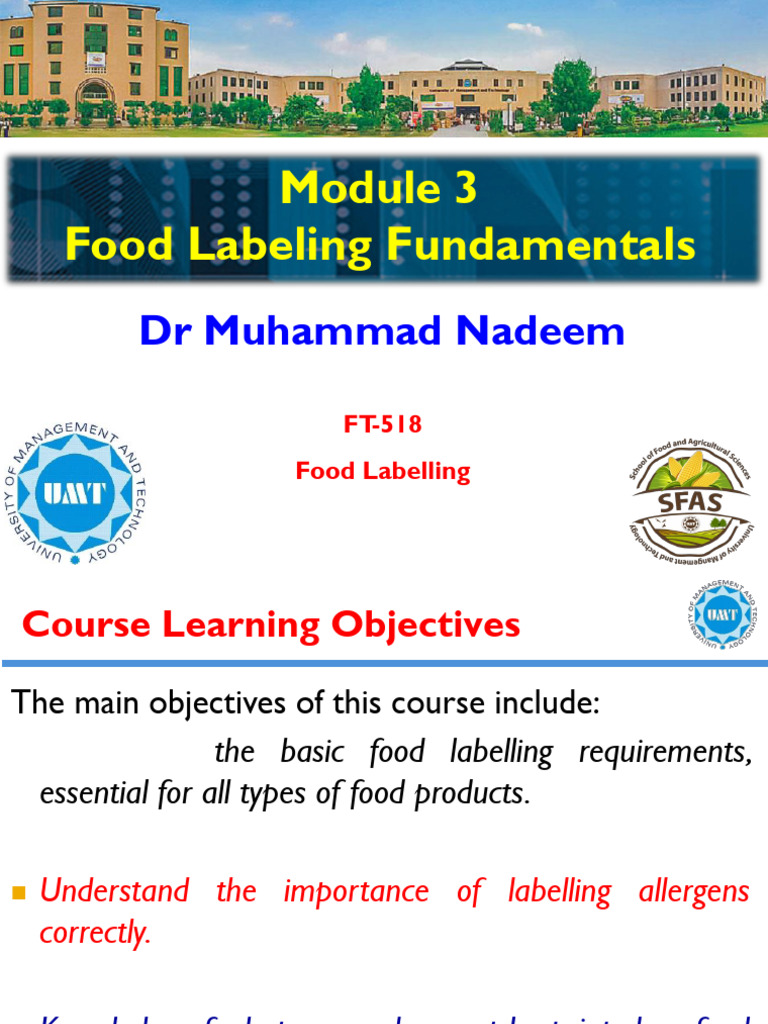 Food Labelling W3 | PDF | Cosmetics | Food And Drug Administration