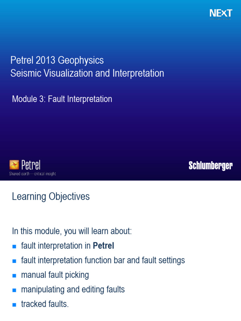 Petrel 2013 Geophysics Module 3 Fault Interpretation | PDF | System Software | Computing