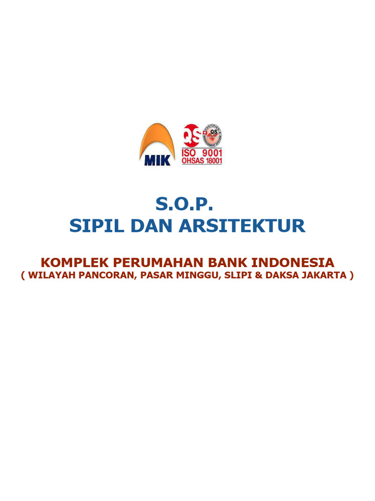 SOP Sipil&Arsitek | PDF | Griya & Taman | Seni