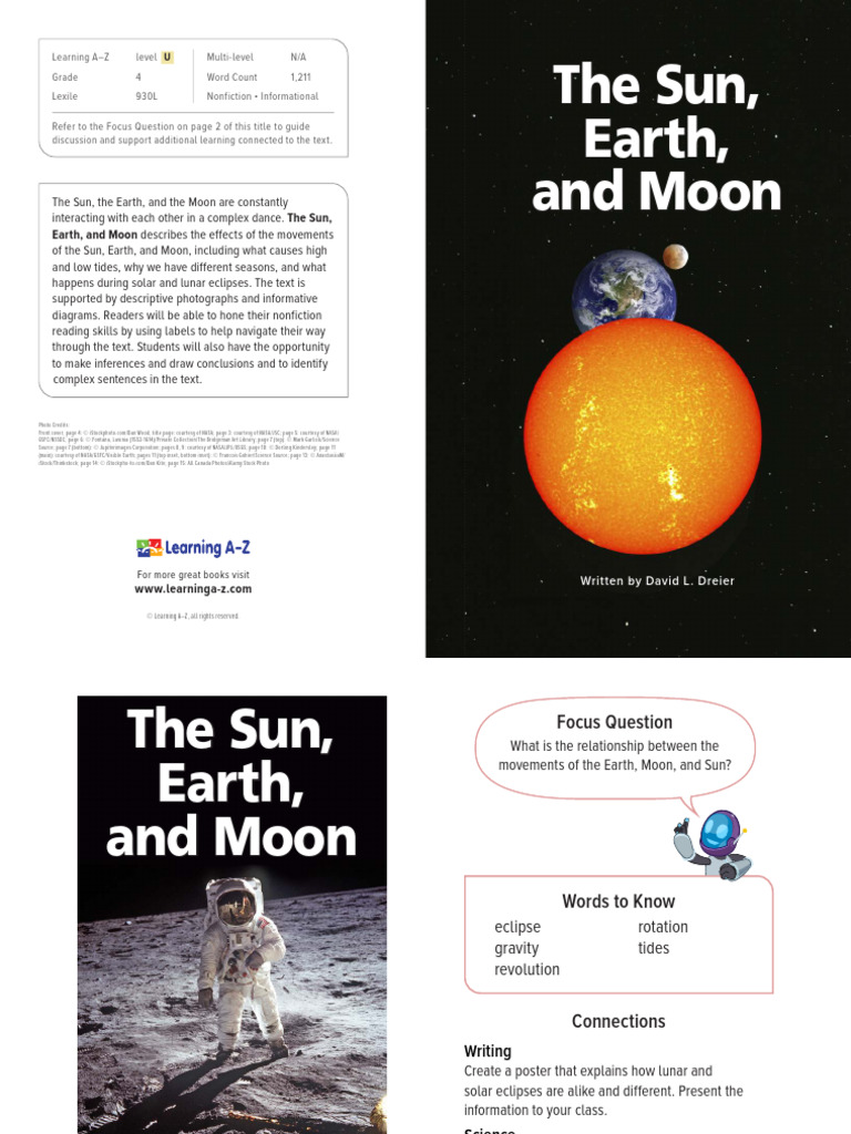 The Sun, The Sun, Earth, Earth, and Moon and Moon | PDF | Moon | Tide