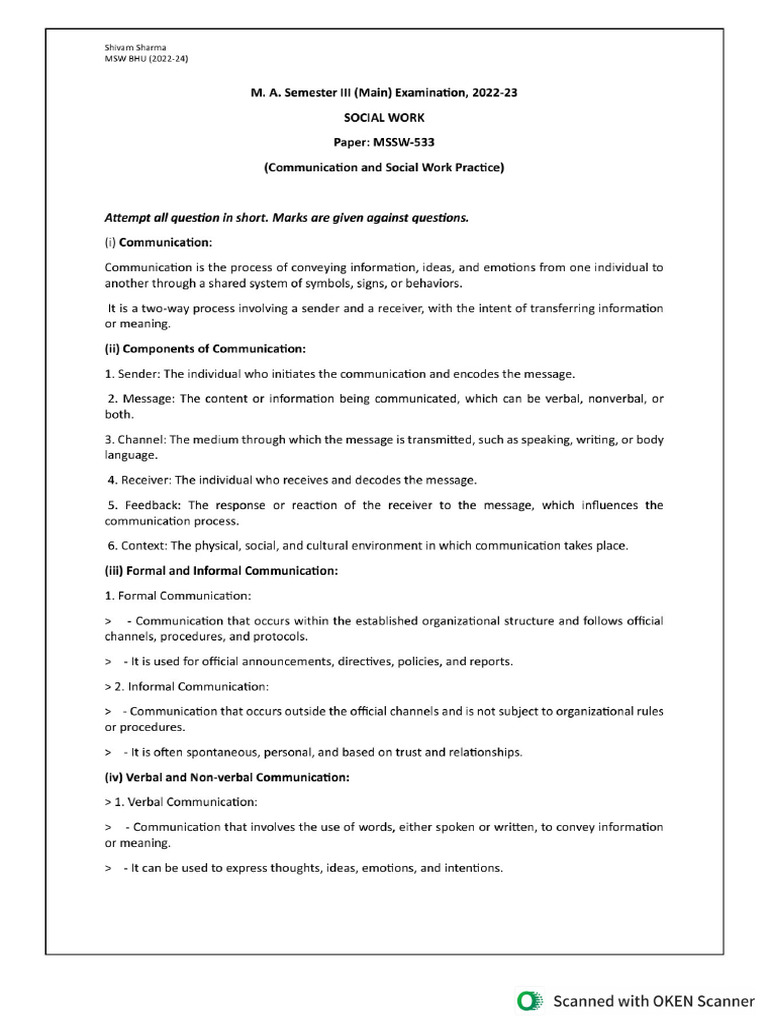 Communication Pyq | PDF