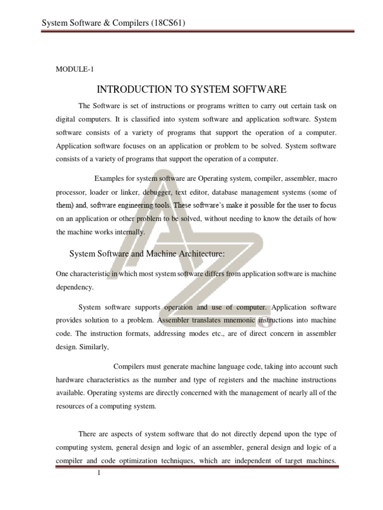 SSCD Mod1 | PDF | Assembly Language | Computer Program