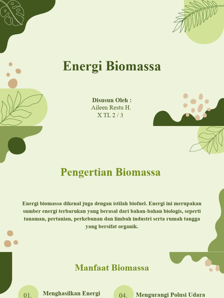 Pengertian dan Manfaat Energi Biomassa | PDF