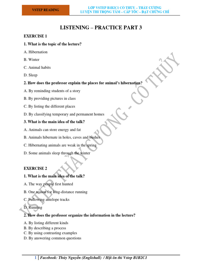 Listening Practice Part 3 Pdf Weaving