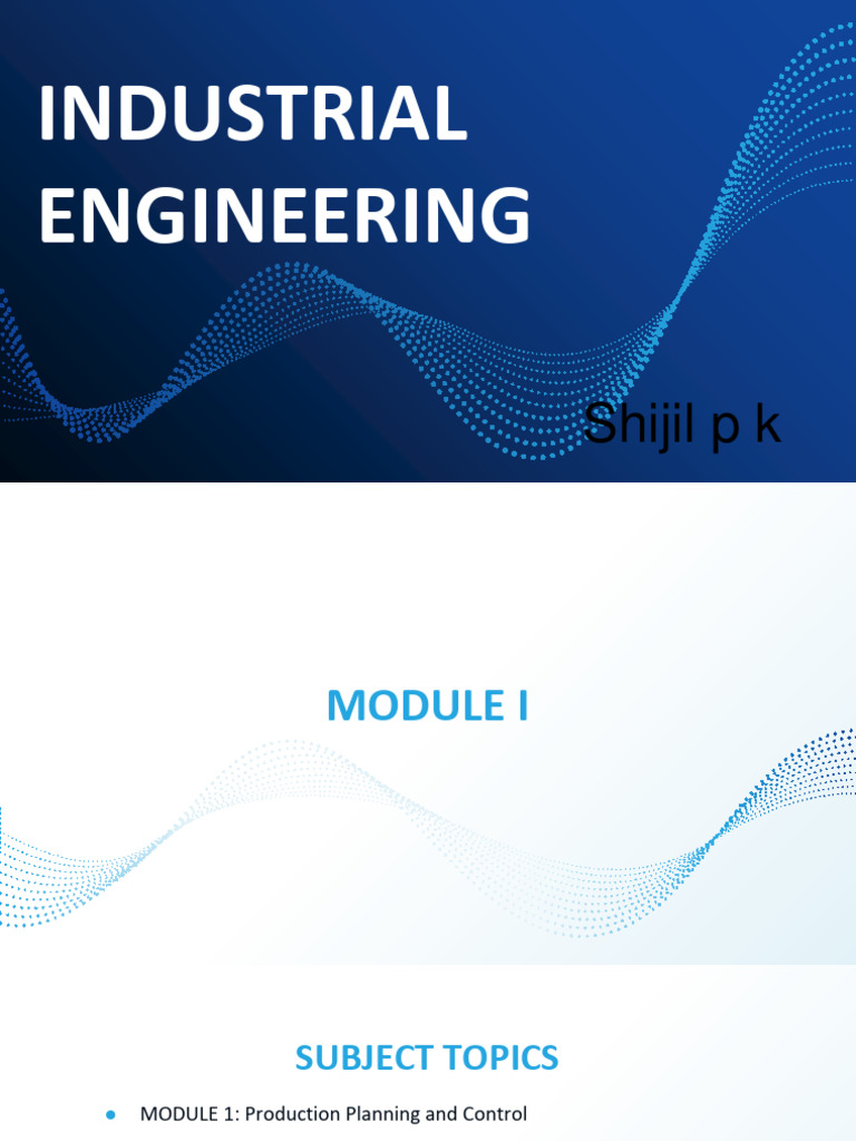 Industrial Engineering full subject ppt | PDF | Industrial Engineering | Mass Production