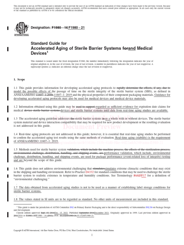 ASTM-F1980-21 | PDF | Humidity | Packaging And Labeling
