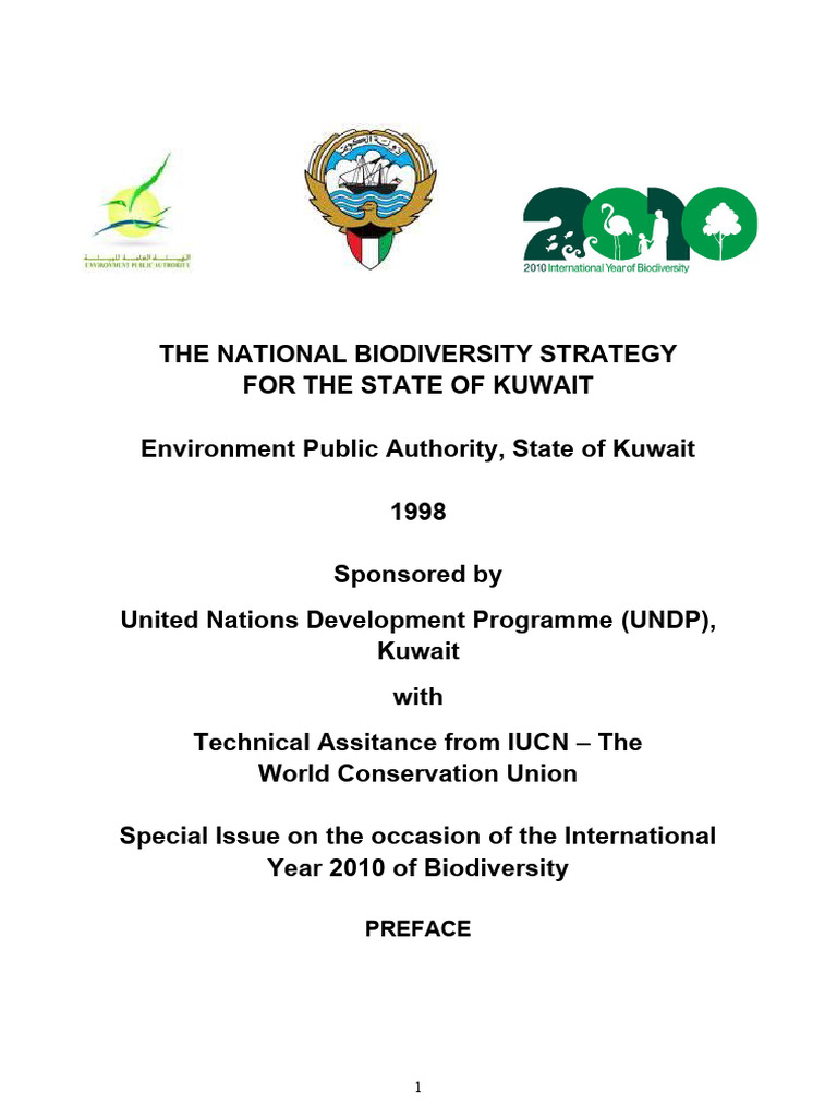 Kuwait's Biodiversity Strategy | PDF | Biodiversity | Conservation Biology