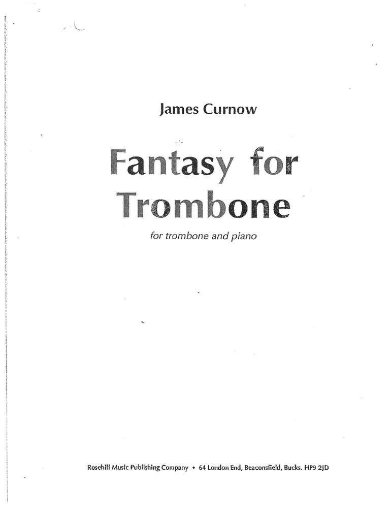 James Curnow Fantasy For Trombone | PDF