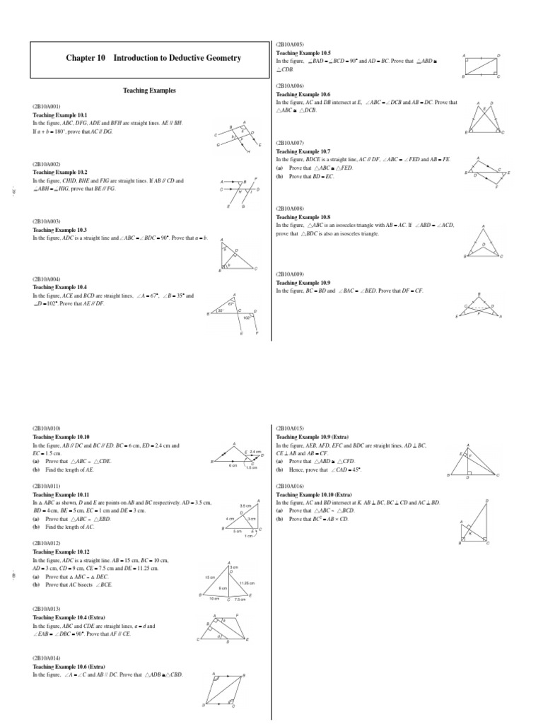 Chapter 10 Introduction To Deductive Geometry | PDF | Perpendicular ...