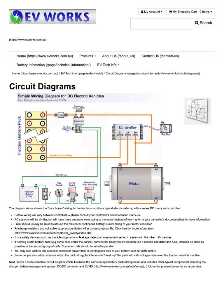EV Circuit Diagram | PDF