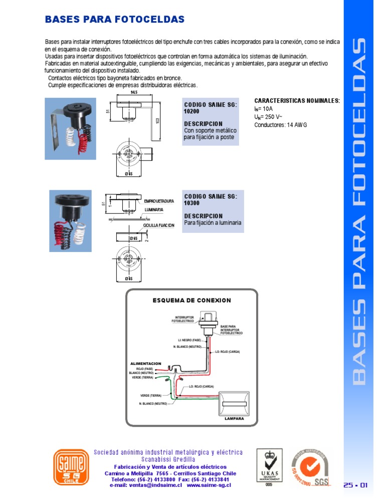 Detalle para Base de Fotocelda | PDF