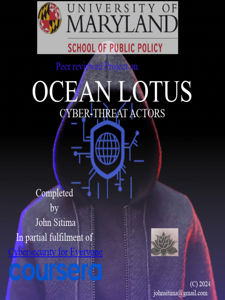 Ocean Lotus Threat Actors Project by John Sitima 2024 (1) | PDF | Security | Computer Security