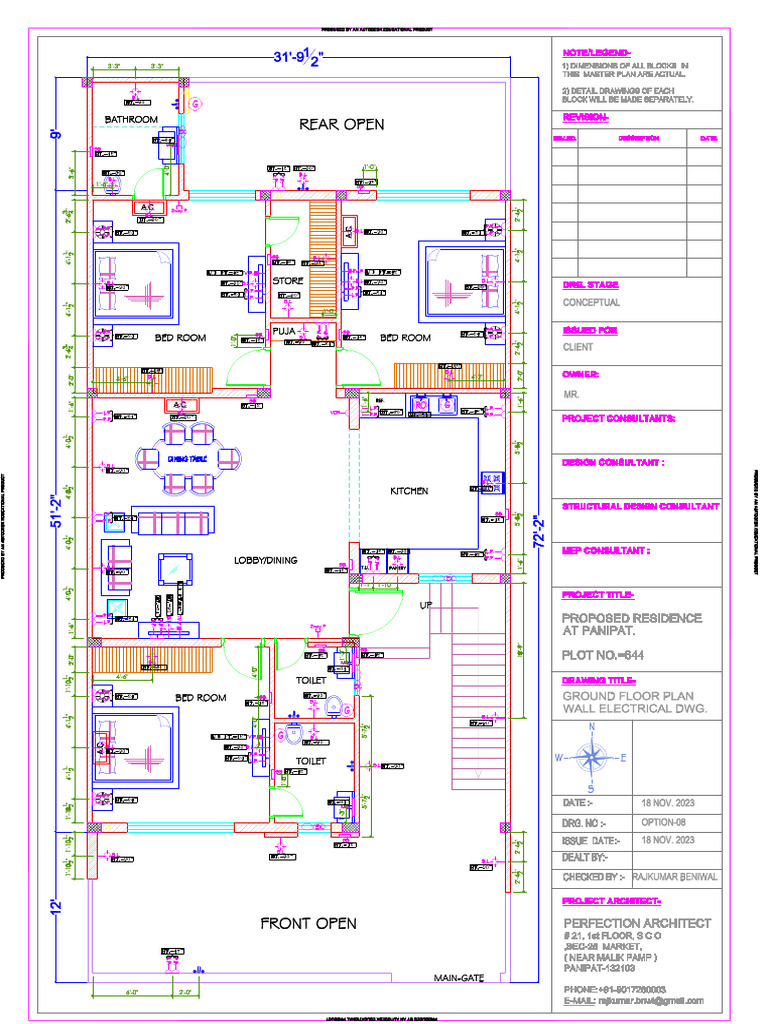 644 GF Wall Electrical DWG | PDF