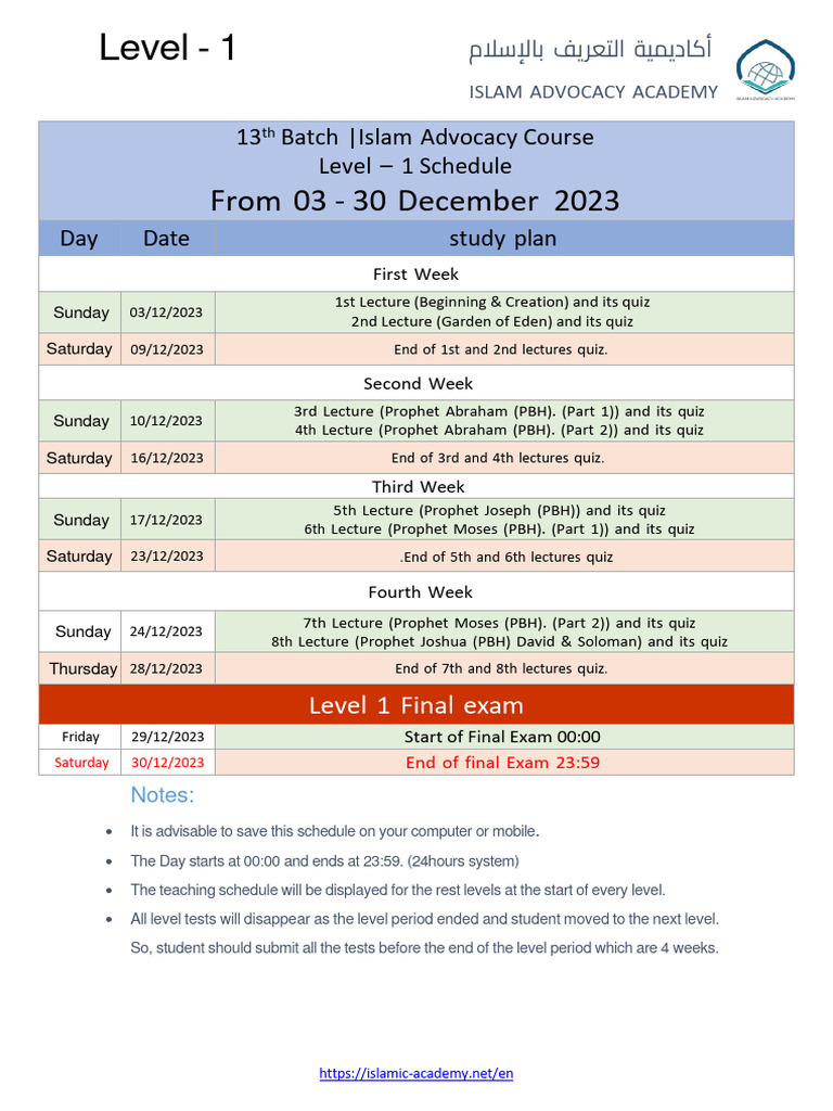 First Level Schedule 1 13 | PDF