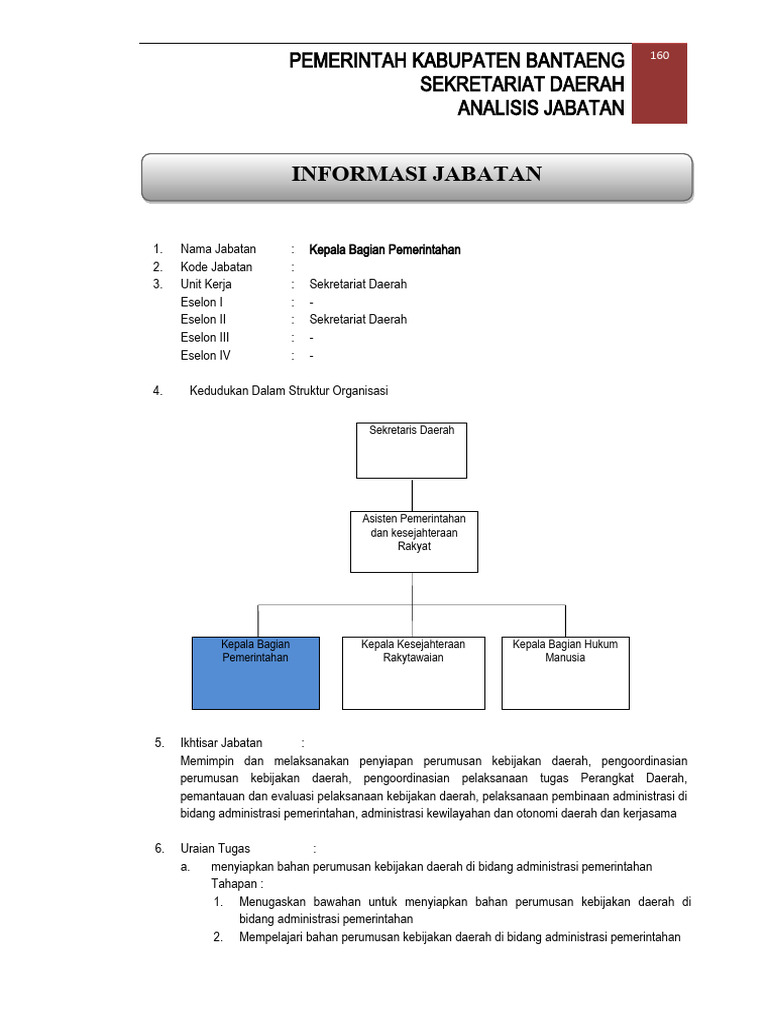 Kabag Pemerintahan | PDF | Karier & Perkembangan | Bisnis