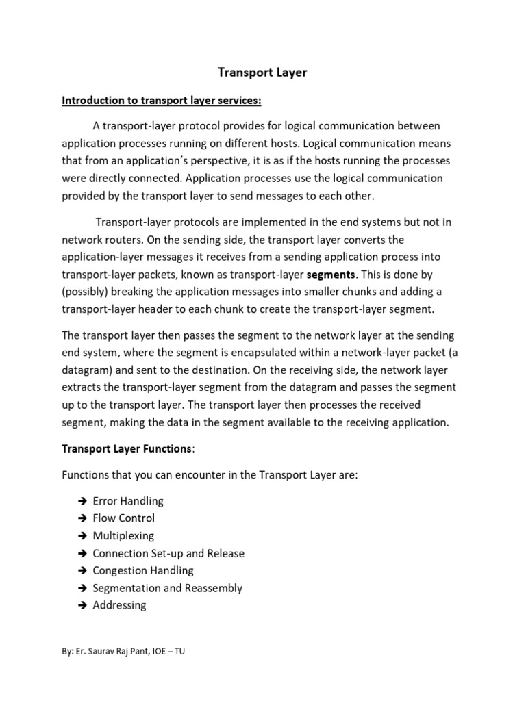 Chapter 5 | PDF | Transmission Control Protocol | Port (Computer Networking)