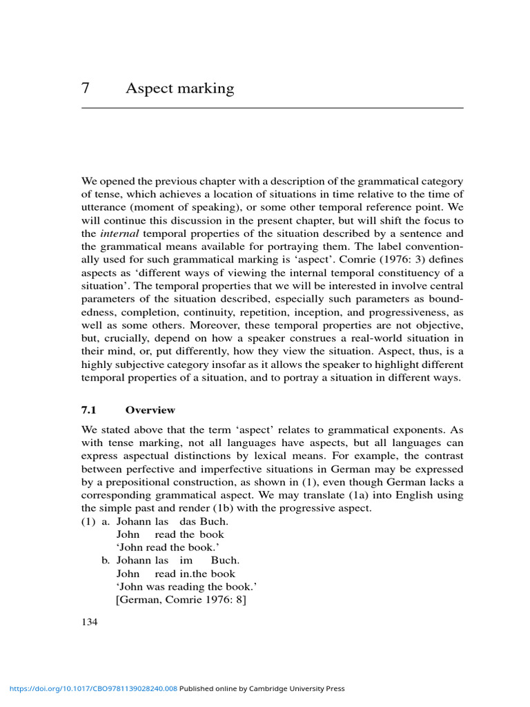 Improtant-General grammar-aspect-marking | PDF | Grammatical Tense ...
